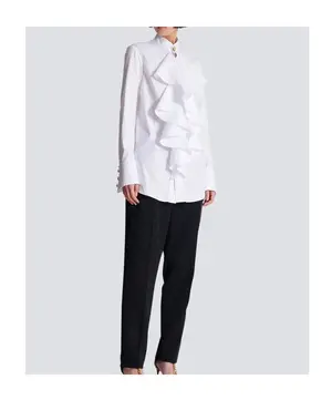 Balmain Ruffled Long-sleeved Shirt