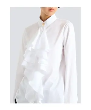 Balmain Ruffled Long-sleeved Shirt