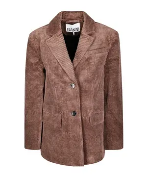 Ganni Notched Lapel Jackets For Women