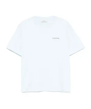 LANVIN Logo-embroidered Crewneck T-shirt - White