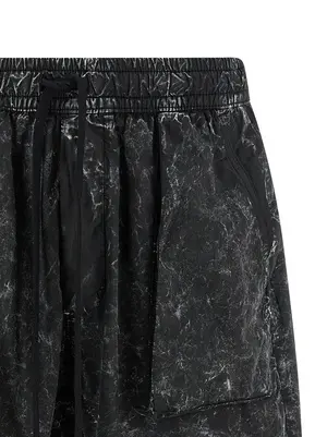 THOM KROM Marble Effect Bermuda Shorts - Black