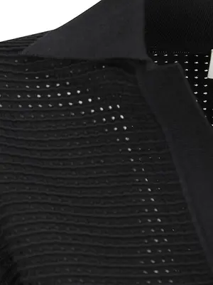 P.a.r.o.s.h Short-sleeved Knitted Polo Shirt With Cutout Details