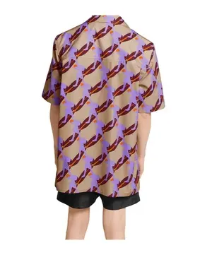 Gucci Graphic Print Short-sleeve Shirt - Beige