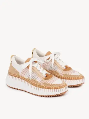 Chloé Nama Lace-up Sneakers - Cinnamon Brown