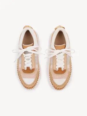 Chloé Nama Lace-up Sneakers - Cinnamon Brown