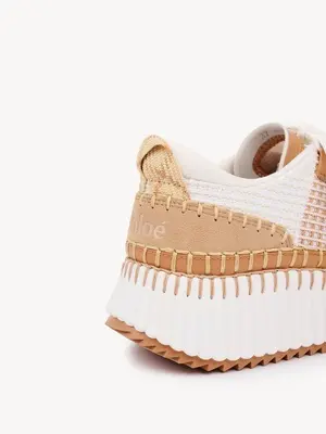 Chloé Nama Lace-up Sneakers - Cinnamon Brown
