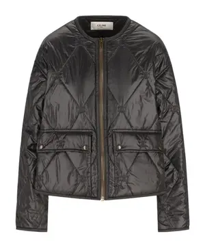 Celine Quilted Jacket In Light Nylon