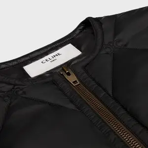 Celine Quilted Jacket In Light Nylon