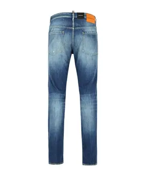 Dsquared2 Straight Leg Slim Distressed Jeans