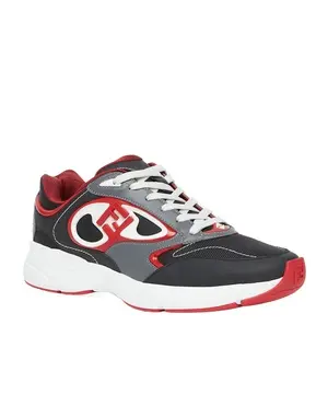 Fendi Forward Lace-up Sneakers - Black