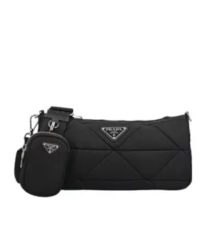 Prada Padded Re-nylon Cross Body Bag With Logo Detail