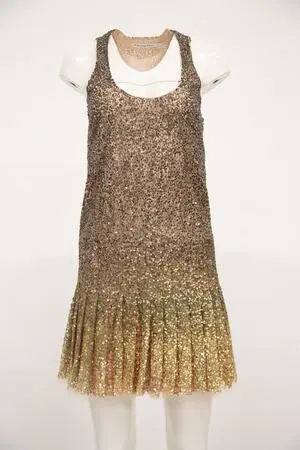 Dior Sequin Embellished Pleated Dress