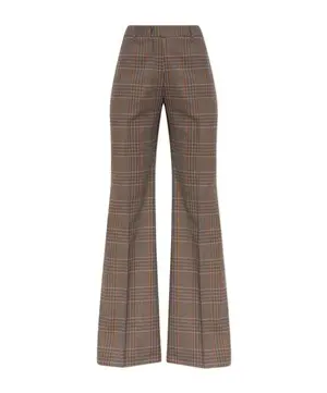 Etro Plaid Pattern Wide-leg Trousers