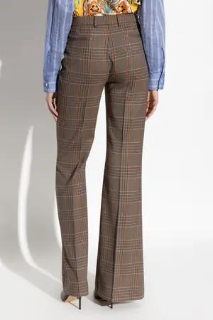 Etro Plaid Pattern Wide-leg Trousers