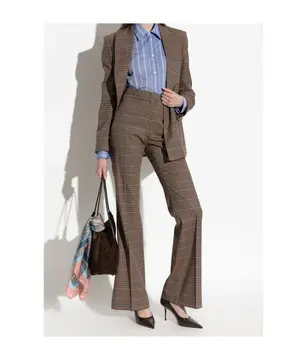 Etro Plaid Pattern Wide-leg Trousers