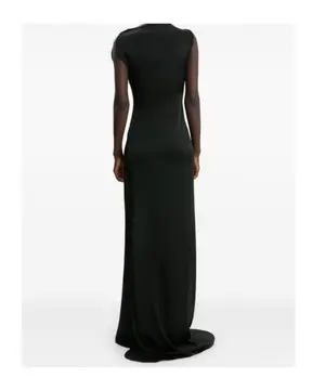Victoria Beckham Sleeveless Asymmetrical Neckline Maxi Dress