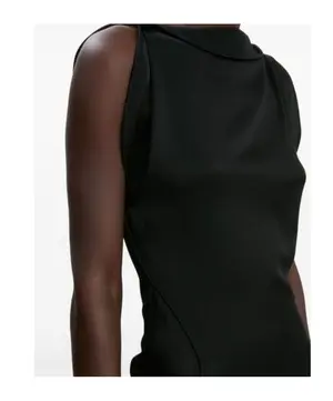 Victoria Beckham Sleeveless Asymmetrical Neckline Maxi Dress