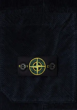Stone Island Corduroy Trousers With Cargo Pockets - Navy Blue