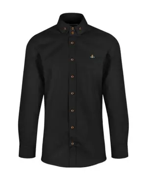 VIVIENNE WESTWOOD Orb Logo-embroidered Cotton Shirt