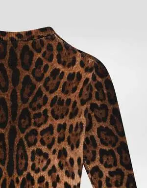 Dolce & Gabbana Leopard-print Crew-neck Pullover - Multi-color
