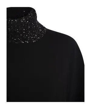 Fabiana Filippi Sequined High Neck Knitted Jumper