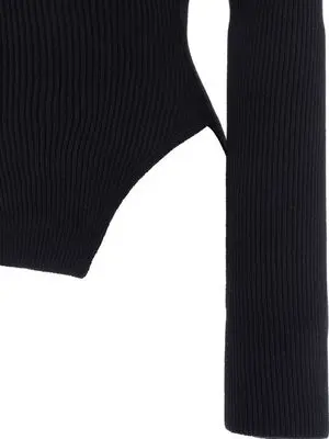 Khaite Maddy Ribbed Long-sleeve Top - Black