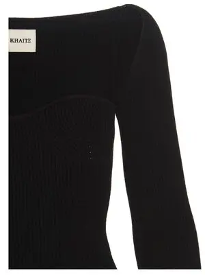 Khaite Maddy Ribbed Long-sleeve Top - No