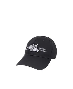 Off-White Embroidered Cap - Black
