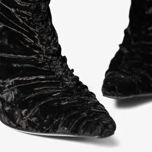JIMMY CHOO Velvet Thigh High Boots