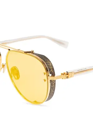 Balmain Aviator Sunglasses With Logo Detail