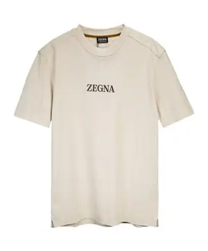 Zegna Logo Detailed Crewneck T-shirt - No
