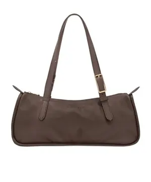 Longchamp Leather Shoulder Bag - Brown