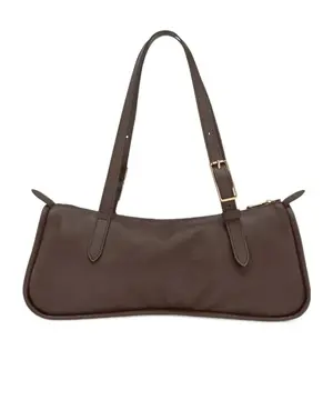 Longchamp Leather Shoulder Bag - Brown