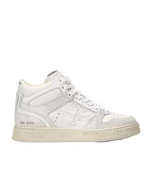 Premiata Logo Lace-up High Top Sneakers - White
