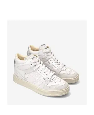 Premiata Logo Lace-up High Top Sneakers - White