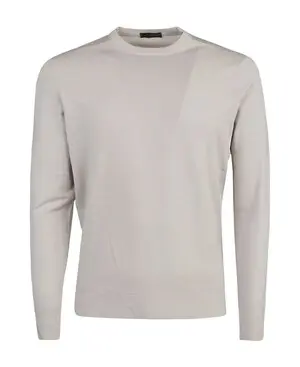 DRUMOHR Long-sleeved Crewneck Knitted Jumper - Gray