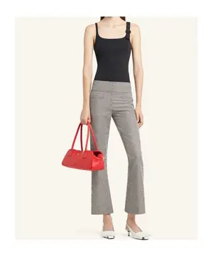 COURREGES Courrèges Asymmetrical Buckle Rib Tank Top - Black