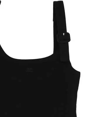 COURREGES Courrèges Asymmetrical Buckle Rib Tank Top
