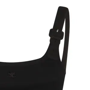 COURREGES Courrèges Asymmetrical Buckle Rib Tank Top