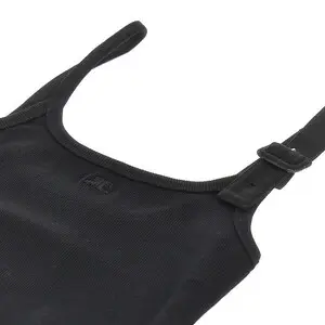 COURREGES Courrèges Asymmetrical Buckle Rib Tank Top