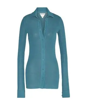 Bottega Veneta Mesh Buttoned Cardigan - Blue