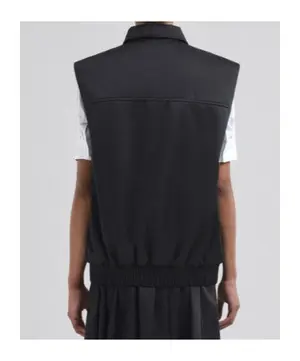 Marni Collared Zip-up Vest - Black