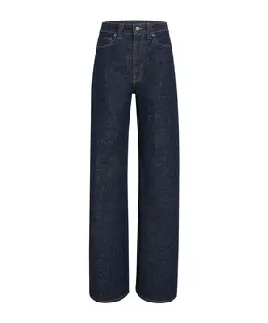Khaite Dane High Waisted Wide-leg Jeans - Black
