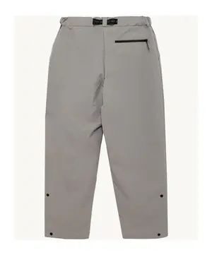 AUTRY Elastic Waist Logo Waistband Hiking Pants With Snap Hem