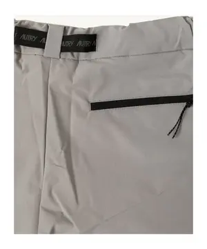 AUTRY Elastic Waist Logo Waistband Hiking Pants With Snap Hem