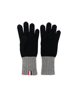 Thom Browne Knitted Gloves - Black