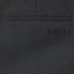 Gucci Straight-leg Trousers With Split Hem - Grey