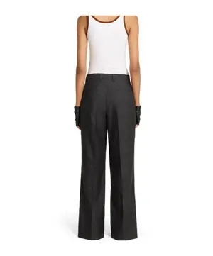 Gucci Straight-leg Trousers With Split Hem - Grey