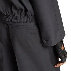 Gucci Straight-leg Trousers With Split Hem - Grey