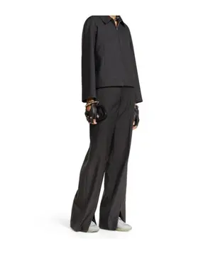 Gucci Straight-leg Trousers With Split Hem - Grey